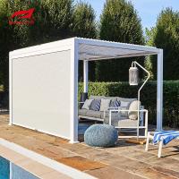 China Windproof Motorized Louvered Aluminium Pergola With Adjustable Roof 10