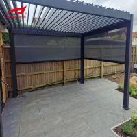 China Electric Zip Track Blinds Windproof Rainproof Outdoor Zip Screen Roller Blinds for sale