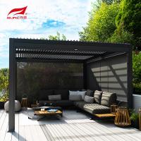 China Windproof Motorized Louvered Aluminum Pergola Outdoor Garden Roller Blinds for sale