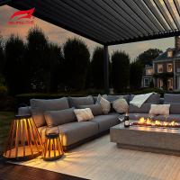 China 3X3 3x4 3x5 Outdoor Motorized Aluminum Pergola With Grey Roller Blinds for sale