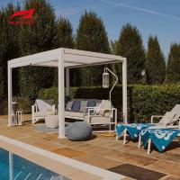 China Garden Building Outdoor Motorized Aluminum Pergola White DIY 3x3 3x4 for sale