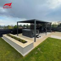 China Waterproof Outdoor Roller Blinds Motorized Pergola With Aluminium Shutter for sale
