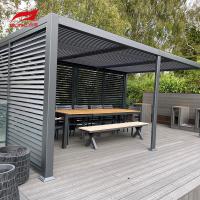 China Waterproof Outdoor Roller Blinds Motorized Pergola With Aluminium Shutter for sale