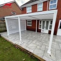 China Waterproof Motorized Louvered Aluminium 4 X 4 Garden Pergola Outdoor Garden Patio for sale