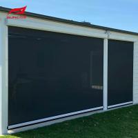 China Motorized Outdoor Roller Blinds Patio Retractable Zip Screen Electric Blinds for sale