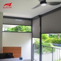 China Retractable Motorized Outdoor Roller Blinds Pergola Patio Zip Screen Electric Blinds for sale