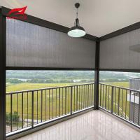 China Retractable Motorized Outdoor Roller Blinds Pergola Patio Zip Screen Electric Blinds for sale