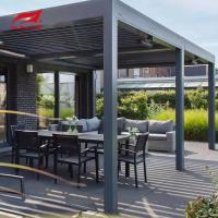 China SUNC 5m X 3m Motorized Aluminium Pergola Outdoor Garden Patio Electric Pergola Roof for sale