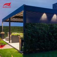 China SUNC 5m X 3m Motorized Aluminium Pergola Outdoor Garden Patio Electric Pergola Roof for sale