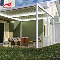 China 4x4 Motorized Aluminium Outdoor Pergola With Sides Patio Louvers Garden Pergola for sale