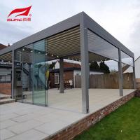 China Rainproof Motorized Aluminum Pergola With Drainage System Outdoor Louver Blades for sale