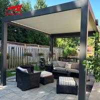 China Rainproof Motorized Aluminum Pergola With Drainage System Outdoor Louver Blades for sale