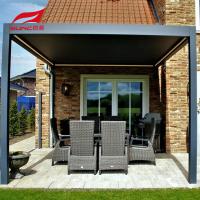 China Automated Smart Outdoor Pergola System Motorized Aluminum Louver Roof Weatherproof Windproof for sale