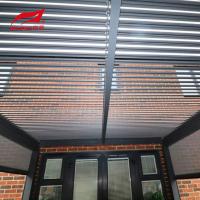 China Motorized Aluminium Alloy 6063 Pergola With IP67 Testing Louver Blades for sale