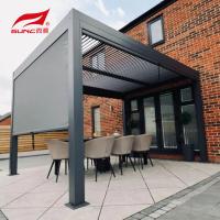 China Motorized Aluminium Alloy 6063 Pergola With IP67 Testing Louver Blades for sale