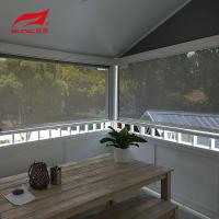 China Outdoor Sunshade System with Insect Proof and Roller Motor Zip Track Outdoor Blinds for sale
