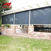 China Outdoor Sunshade System with Insect Proof and Roller Motor Zip Track Outdoor Blinds for sale