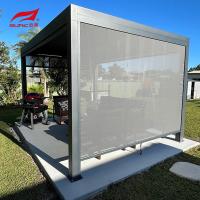 China Aluminum Alloy Motorized Retractable Louvered Pergola That Opens And Closes for sale