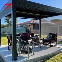 China Aluminum Alloy Motorized Retractable Louvered Pergola That Opens And Closes for sale