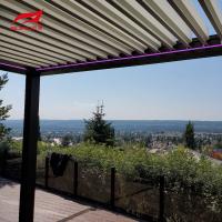 China 4x4m Motorized Retractable Louvered Aluminum Pergola Patio Manufacturers for sale