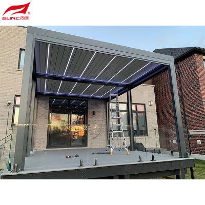 China Garden 5x3 Motorized Aluminum Pergola Bioclimate Outdoor Patio China Manufacturer for sale