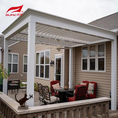 China Customized Motorized Aluminum Pergola For Outdoor Swimming Pool Area for sale