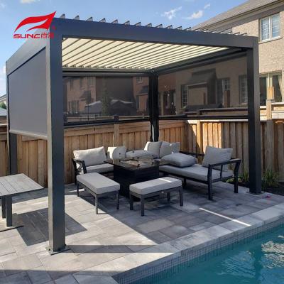 China Freestanding Motorized Aluminum Pergola 3x6m For Office Space for sale