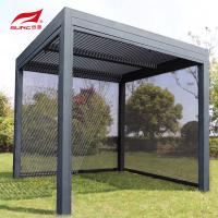 China Waterproof Windproof Aluminum Retractable Pergola For Garden And Swimming Pool Space for sale