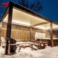 China Customized Outdoor Modern Motorized Aluminum Roof Garden Pergola for sale