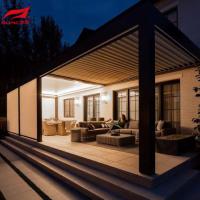 China Modern Customized Downpipe size and Frame with SS Garde 304 Motorized Aluminium Pergola for sale