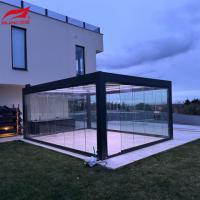 China Electric Aluminum Alloy Pavilion Installed On The Roof Of Courtyard Villa Terrace Aluminum Pergola Louver for sale
