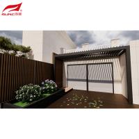 China Smart Home Compatible Motorized Pergola Weatherproof Aluminum Pergola With Wall Mount Installation for sale