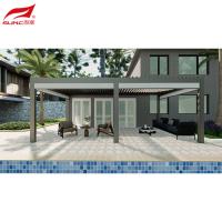 China Modern Customized Downpipe size and Frame with SS Garde 304 Motorized Aluminium Pergola for sale