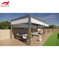 China Smart Home Integrated Motorized Aluminum Pergola Wall Mounted Outdoor Shade Solution for sale
