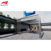China Modern Motorized Pergola Aluminum Freestanding Installation Adjustable Louver Roof for sale