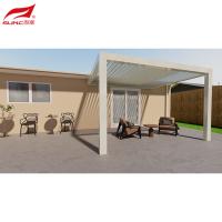 China Smart Home Integration Motorized Aluminum Pergola Grey Color Wall-Mounted/Freestanding for Garden for sale