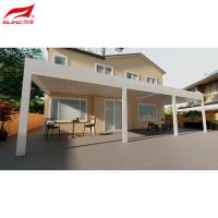 China Remote Control Aluminum Pergola For Outdoor Spaces Waterproof Grey Aluminium Pergola for sale