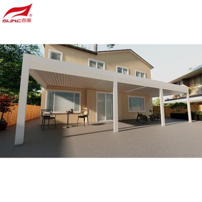 China Remote Control Aluminum Pergola For Outdoor Spaces Waterproof Grey Aluminium Pergola for sale