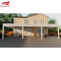 China Remote Control Aluminum Pergola For Outdoor Spaces Waterproof Grey Aluminium Pergola for sale