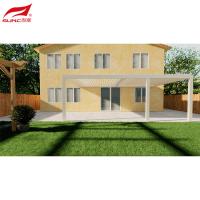 China Outdoor Aluminum Pergola Waterproof Windproof Remote Control System Wall mounted or Freestanding for sale