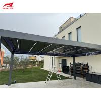 China Motorized Smart Aluminium Pergola With Aluminium Round Rod for Swimming Pool Garden for sale
