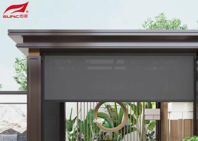 China Window Outdoor Roller Blinds Waterproof Patio Roll Up Shade Zip Track Screen for sale