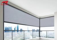 China Outdoor Insect Proof Fabric Blackout with Roller Motor Zip Track Outdoor Blinds for sale