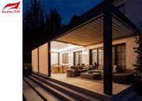 China Customized Frame With Aluminium Alloy 6063 and IP67 Testing Motor Louver Blades Retractable Roof Pergolla for sale