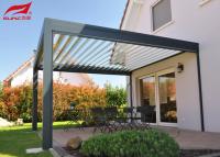 China Customized Frame With Aluminium Alloy 6063 and IP67 Testing Motor Louver Blades Retractable Roof Pergolla for sale