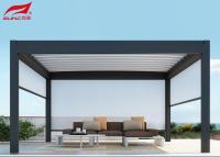 China Outdoor Modern Motorized Retractable Roof Backyard Pergola With Customized Frame And Side Screen for sale