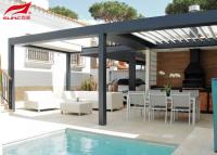 China Outdoor Modern Motorized Retractable Roof Backyard Pergola With Customized Frame And Side Screen for sale