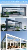 China Outdoor Customized Motorized Backyard Pergola With Almuminium Alloy 6063 And IP67 Testing for sale