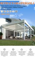 China Outdoor Modern Aluminum Motorized Louvre Roof Sun Bioclimatic Pergola For Garden and Swimming Pool for sale