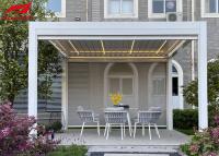 China Outdoor Motorized Aluminium Pergola with Customized Frame and ss grade 304 Aluminium Round Rod for sale